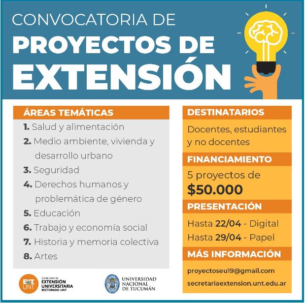 La UNT busca proyectos de extensión para financiar - Tucumán - el tucumano