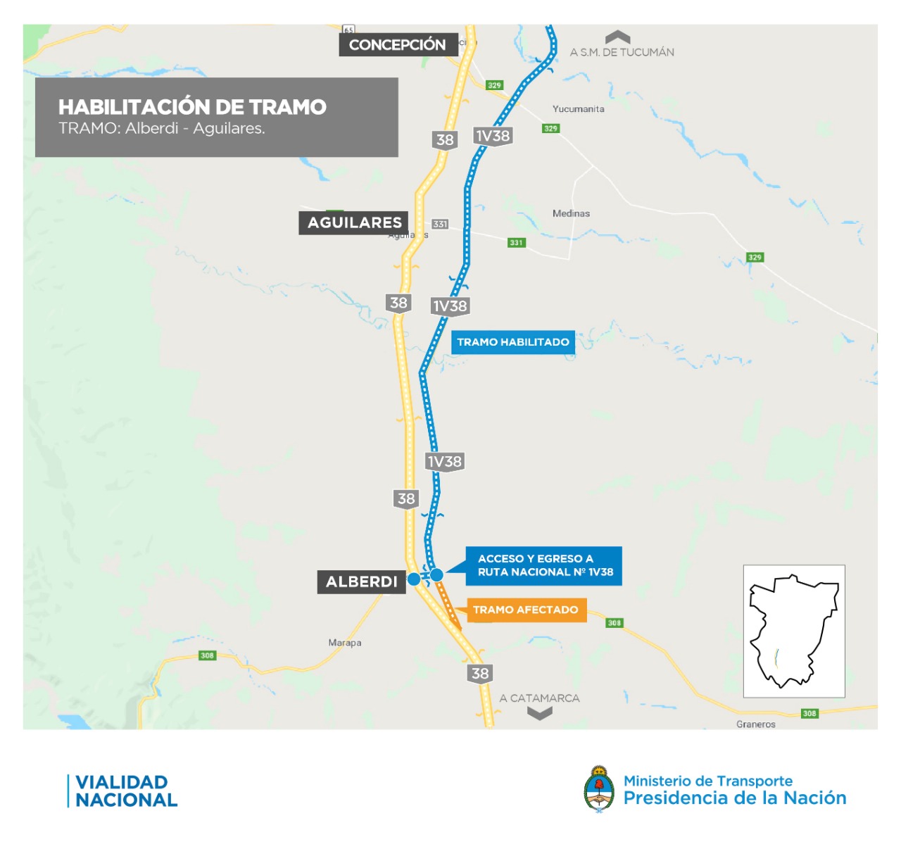 Habilitan la ruta nacional 38 entre Aguilares y Alberdi - Tucumán - el ...
