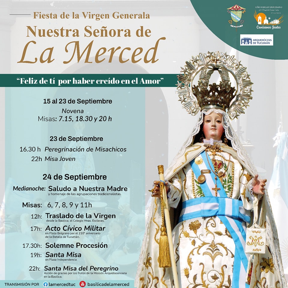 "Viva la Virgen de la Merced": así serán los actos en honor a la Virgen Generala y la Batalla de ...