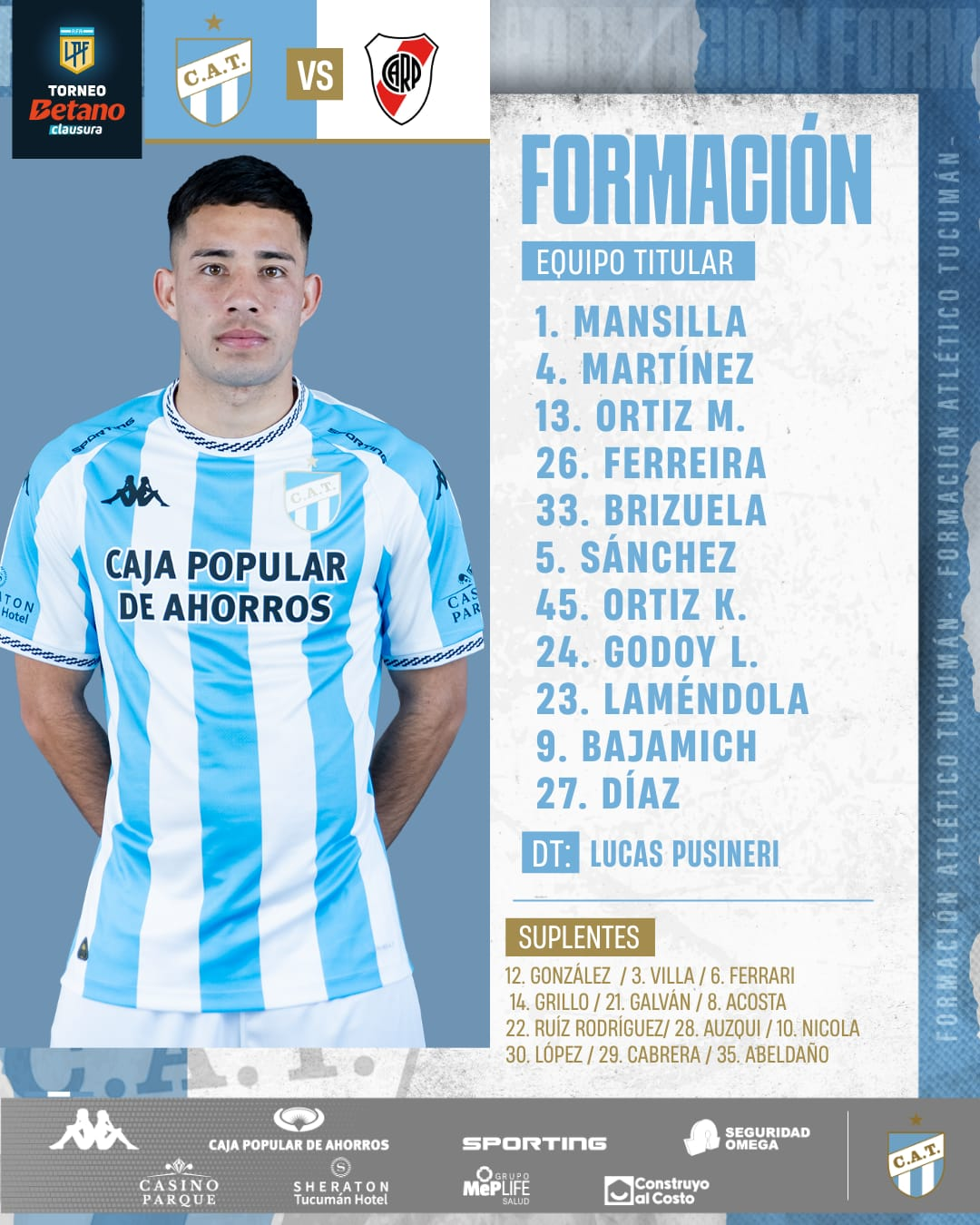 ¡Link del partido! Mirá Atlético Tucumán - River, en vivo y en directo ...